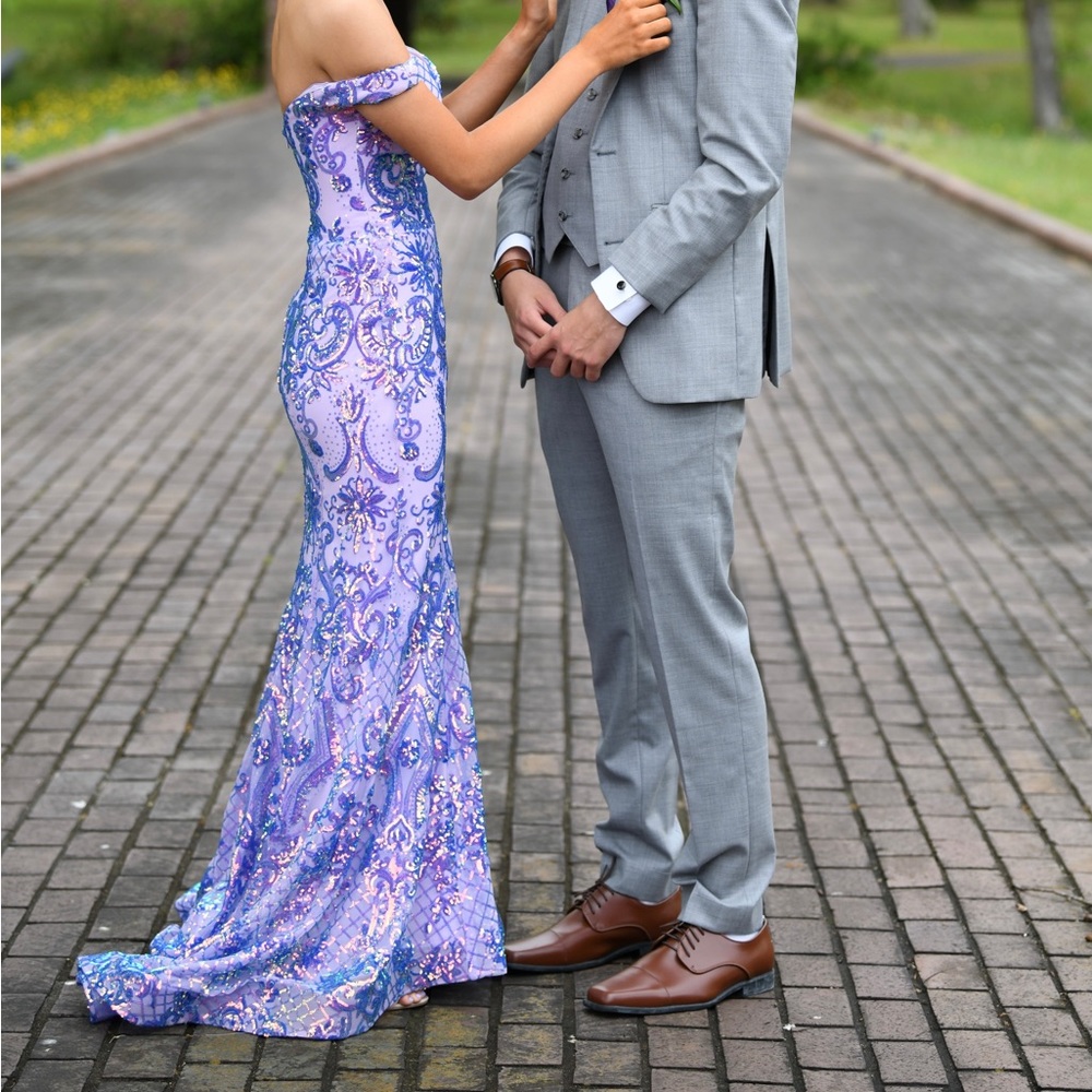 Purple Mermaid Prom Dress - Gem
